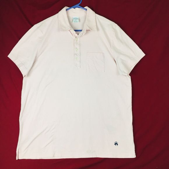 Brooks Brothers | Shirts | Brooks Brothers 818 Men Logo Pink Solid ...